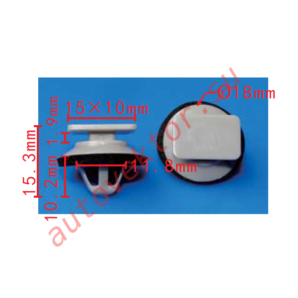 Купить MAZDA KD53-51-SJ3A Клипса 11.8x10.2x18mm, цена. Стоимость и фото ...