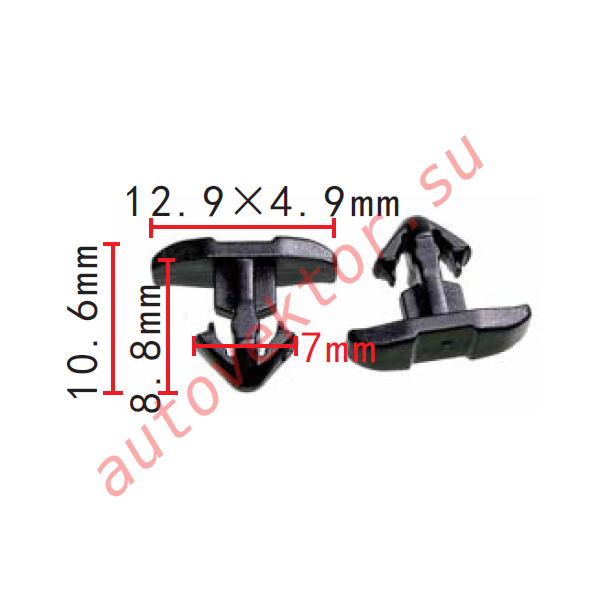 Купить TOYOTA 65487-60010 Клипса 7x8.8x12.9mm, цена. Стоимость и фото ...