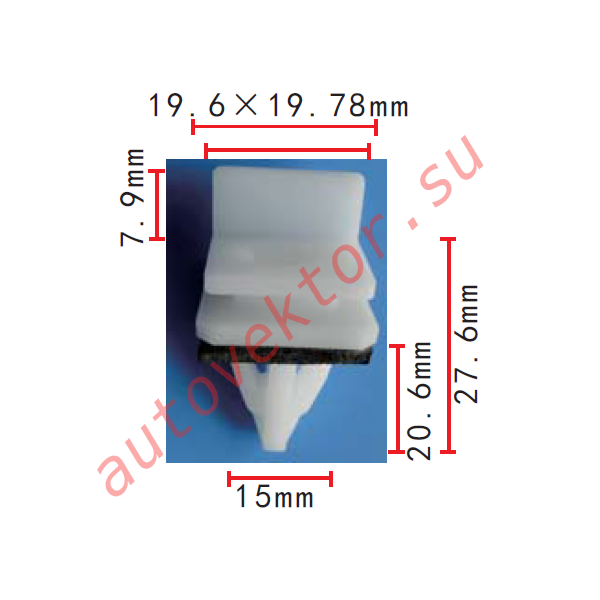 Купить Honda 91513-SM4-000 клипса 15.4x20.9x19.6mm, цена. Стоимость и ...